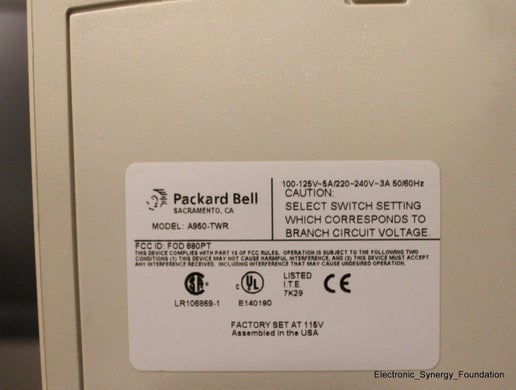 Packard Bell 1402S Color CRT Monitor (14″) + Multimedia R500 Windows 95 ...
